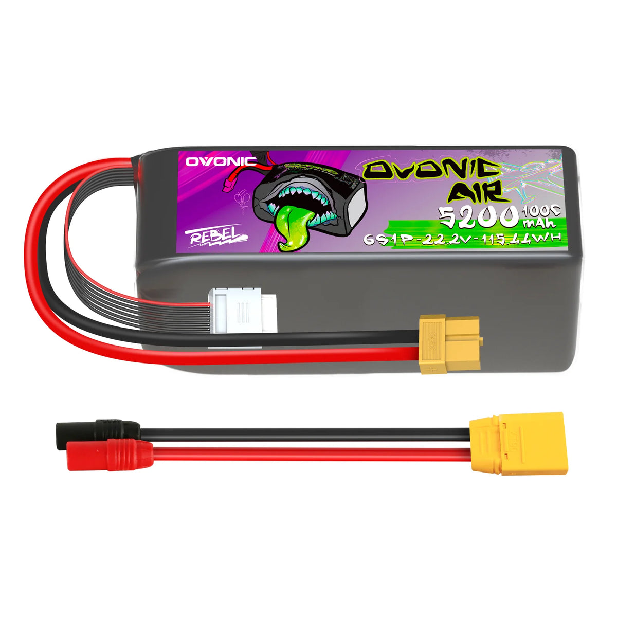 Ovonic Rebel 2.0 6S 5200mAh 22,2V 100C XT90 & AS150 – LiPo24.de I Der Akku Profi