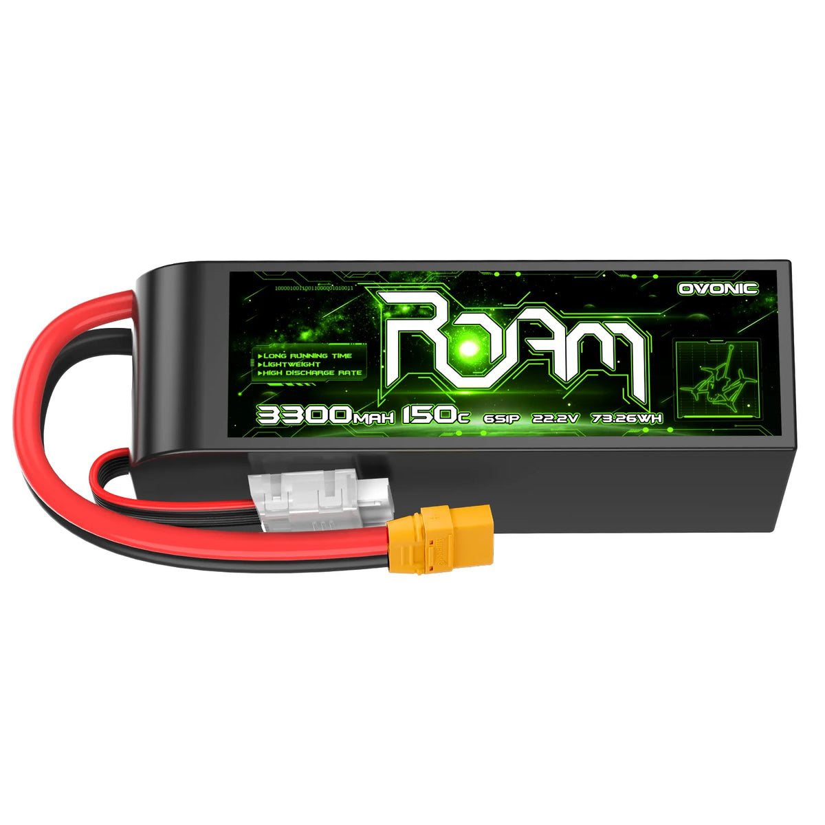 Ovonic Roam Series 6S Lipo Akku 3300mAh 6S1P 150C 22,2V XT90-Stecker – LiPo24.de I Der Akku Profi