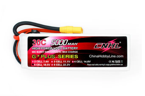 CNHL 5S 5000mAh 18,5V 30C XT90 Lipo Akku – LiPo24.de I Der Akku Profi