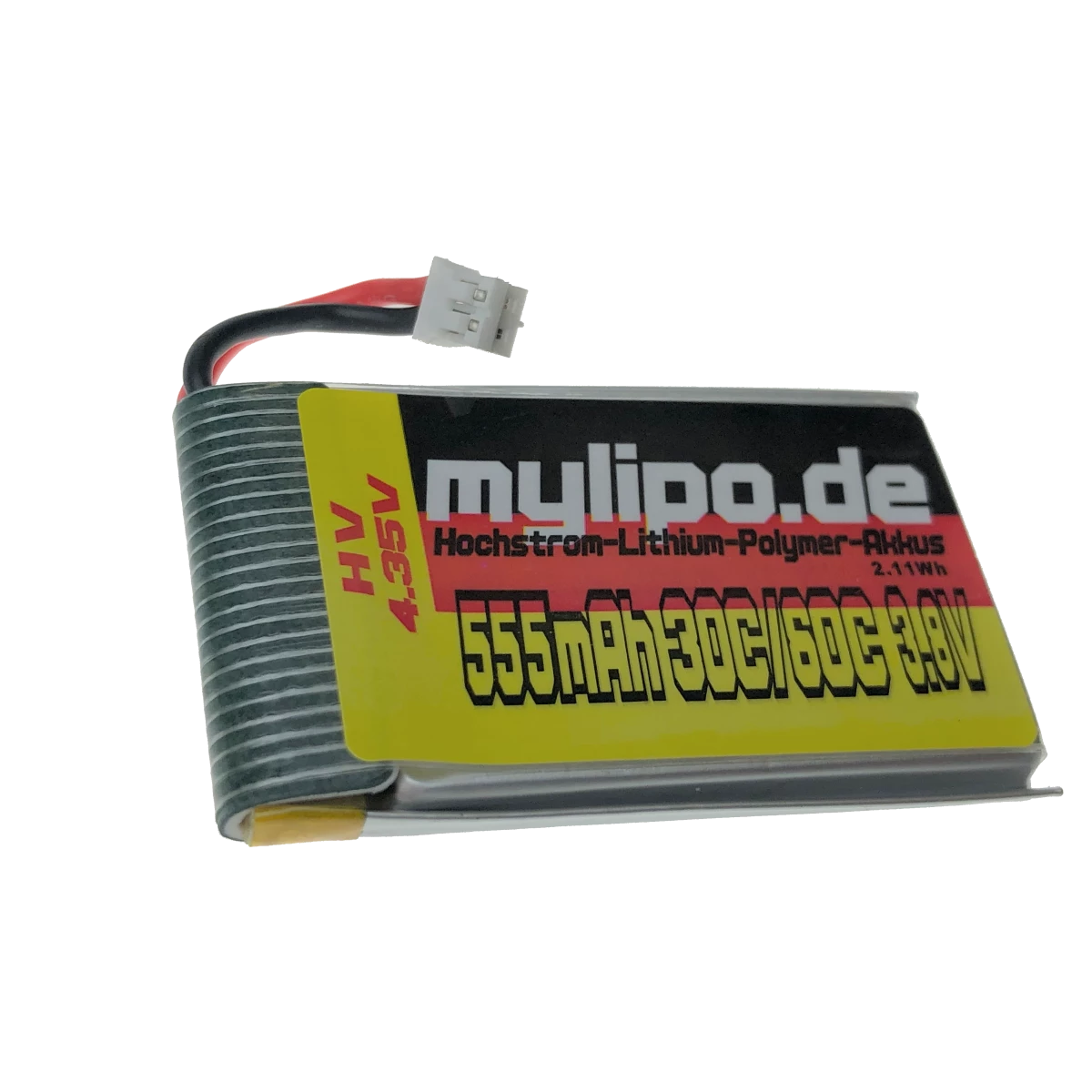 Mylipo Lipo Akku 555mAh 3,8V HV 30C/60C PH2 / mcp / PWC Stecker – LiPo24.de I Der Akku Profi