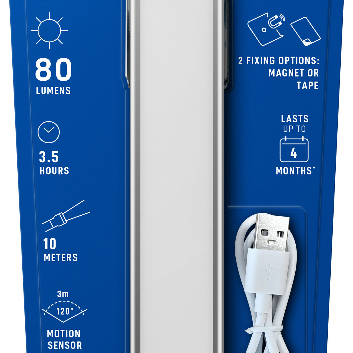 Varta LED Taschenlampe Motion Sensor, Slim Light 80lm, inkl. 1x Lithiu ...