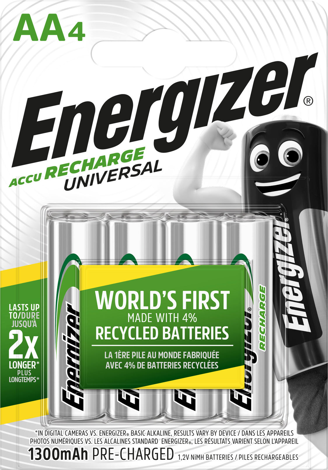 Energizer Akku NiMH, Mignon, AA, HR06, 1.2V/1300mAh Universal, Pre-cha ...
