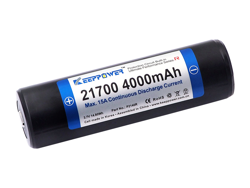 Keeppower 21700 15A 4000mAh 3,6V - 3,7V Li-Ion-Akku PCB geschützt P214 ...