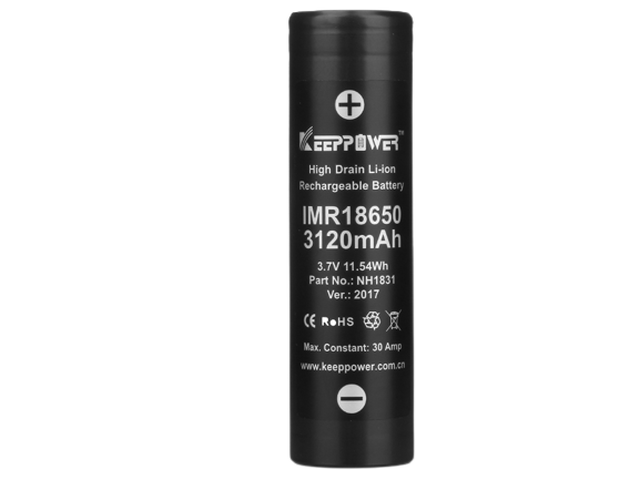 Keeppower IMR18650 3120mAh 3,6V - 3,7V (US18650VTC6) Li-Ion Akku ...