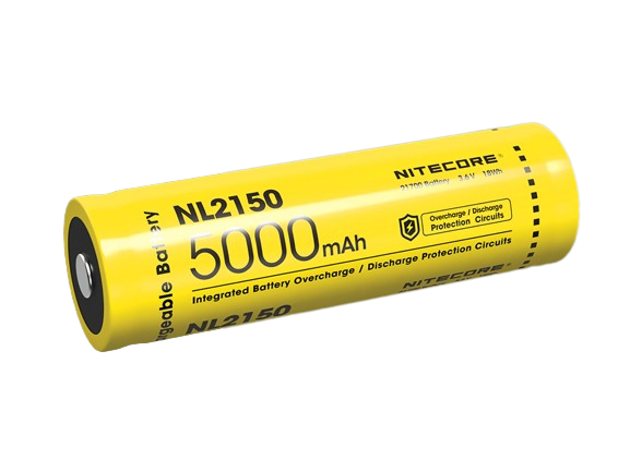 NiteCore 21700 NL2150 - 5000mAh, Li-Ionen 3,7V - 3,6V - PCB geschützt ...