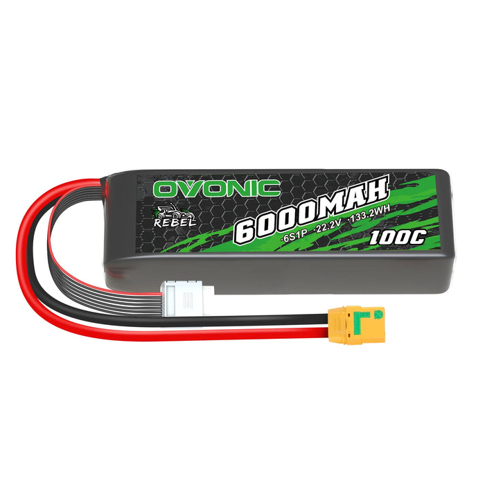 Ovonic Rebel 6S 6000mAh 22,2V 100C XT90 LiPo Akku — LiPo24.de
