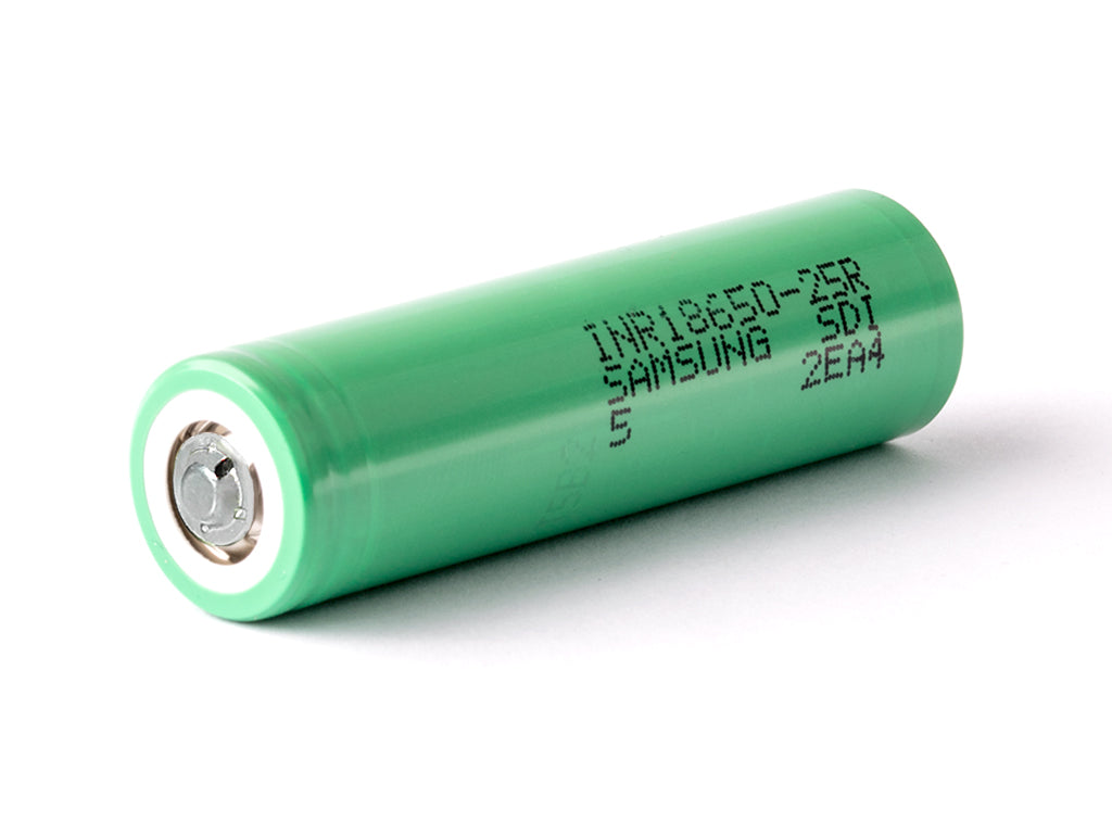 Samsung INR18650 25R 2500mAh 3,6V - 3,7V (Button Top) – LiPo24.de I Der ...